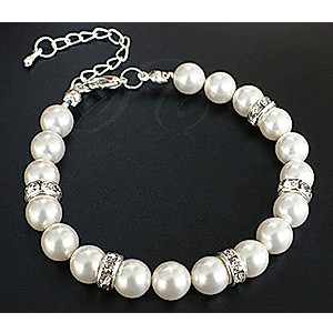 Allb 100Pcs Rondelle Spacer Beads 8mm Silver Plated Czech Crystal Rhinestone for Jewelry Making Loose Beads for Bracelets