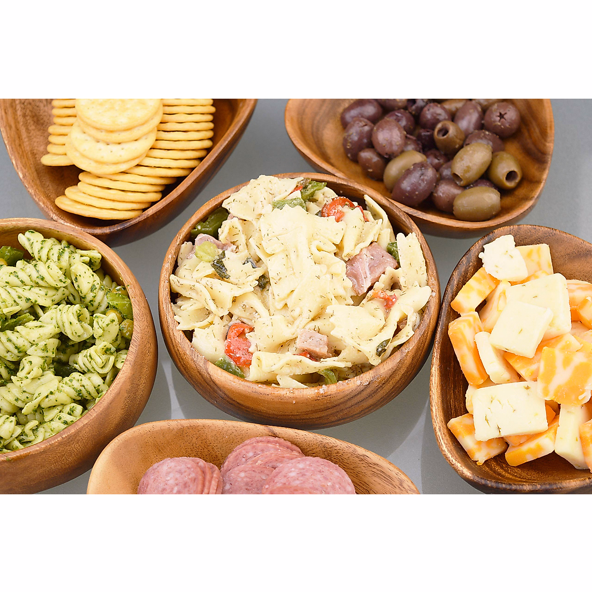 Pacific Merchants Trading Acaciaware Round Calabash Bowl, 6-Inch by 2-Inch