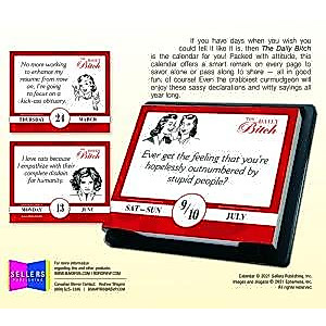 Daily Bitch Calendar 2022 DAILY Bitch Page-A-Day Daily Boxed / DESK Calendar