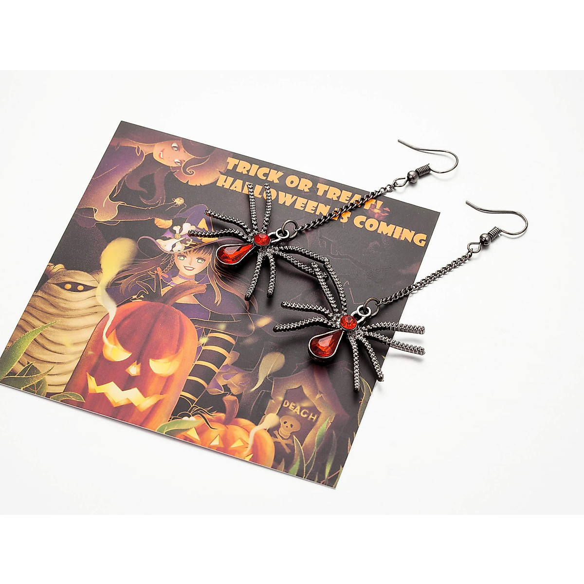 Halloween Spider Earrings Cosplay Gothic Jewelry gifts for Women Girls…