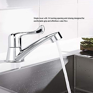 Joyzan Basin Water Tap, Bathroom Faucet Single Lever Single Handle ABS Single Cold Faucet Sink Water Tap for Bathroom Kitchen Rest Room Bathtub(Fishtail G1/2)