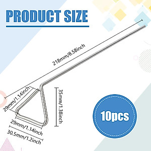 BENECREAT 10pcs 304 Stainless Steel Cell Spreader, Triangle Spreading Bar Wide Cell Spreader for Laboratory Experiments, 9x1.2 Inch