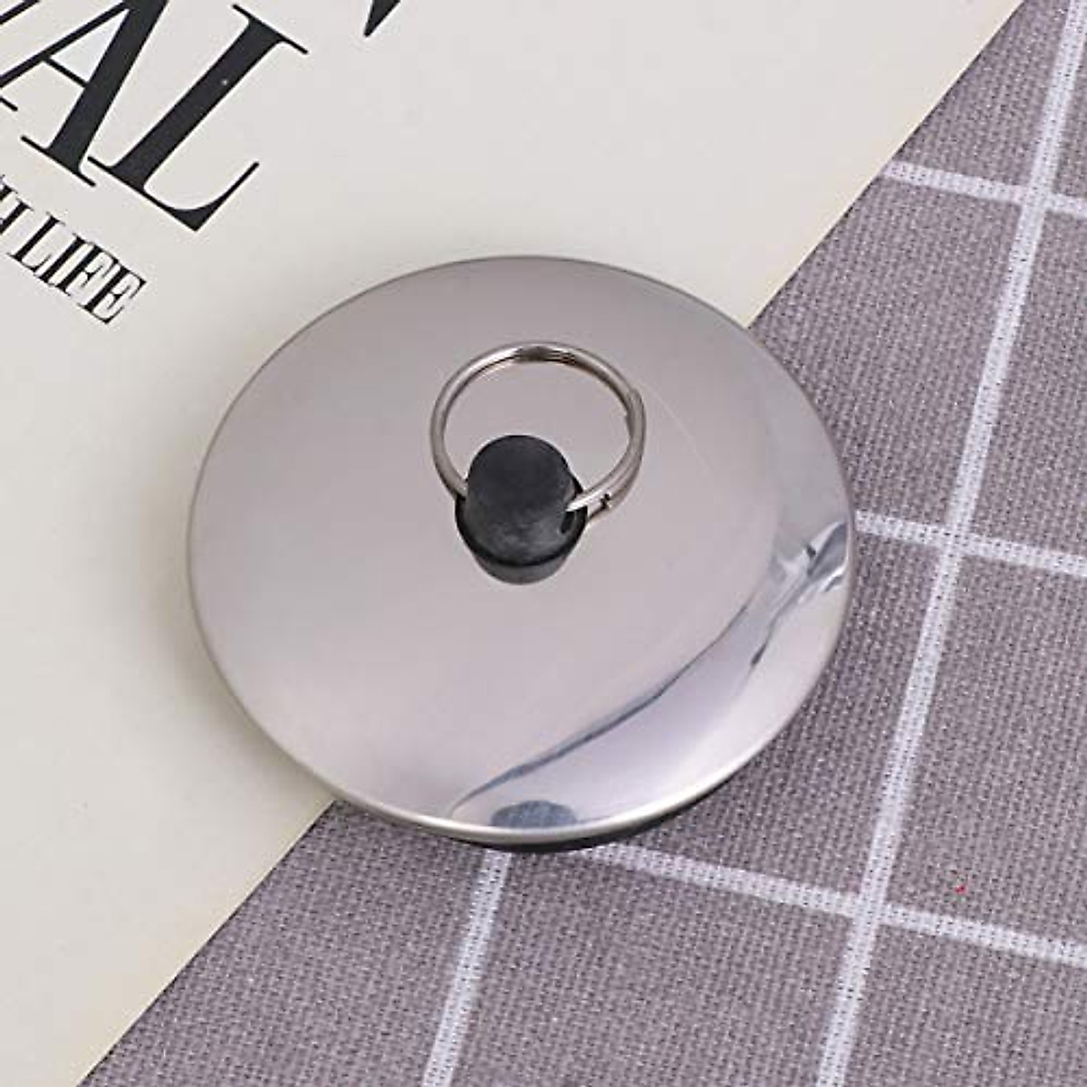 2Pcs Round Durable Tub Stopper Drain Plug Cover Sink Stopper for Kitchen Bathroom Bathtub Plugs