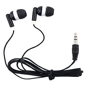 Wjjitan Wholesale Bulk Earbuds Headphones 50 Pack Individually Bagged Earphones for Schools, Classroom, Students, Libraries, Hospitals, Museums