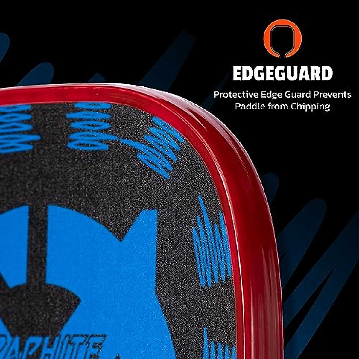 Onix Graphite Evoke Tear Drop Pickleball Paddle Features Tear Drop Shape, Polypropylene Core, and Graphite Face, Blue