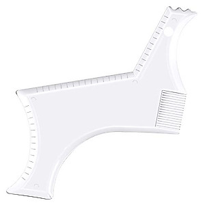 Beard Shaping Tool Trimmers for Men, Kucheed Beard Shaper with Inbuilt Comb Cool Care Black Transparent, Beard & Mustache Trimmers Cut Buddy Beard Lineup Tool Styling Template Comb barber Accessories