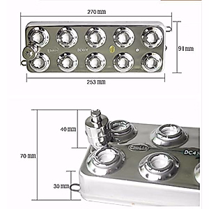 TOPCHANCES 13.5 kg/h 3Pcs 10 Head Ultrasonic Mist Maker Fogger Air Humidifier w/ 1050W Transformer Accessories Fountain Pond Atomizer for Greenhouse Hydroponics Garden/Lawn/Pond 220V
