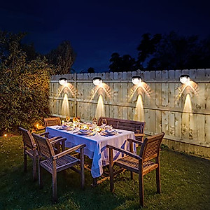 ENTOVE Solar Fence Lights, Solar Deck Lights Outdoor Waterproof Led, Landscape Solar Lights Outdoor Decorative for Wall, Yard, Garden, Stairs, Patio, Garage, Front Door, Swimming Pool, Shed 4 Pack