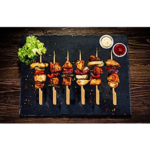 4.7 Inch Bamboo Skewers, 300 PCS Bamboo Paddle Wood Picks, Toothpicks for Appetizers, Cocktail Picks for Drinks, Food Picks, BBQ, Sandwich, Barbecue Snacks.