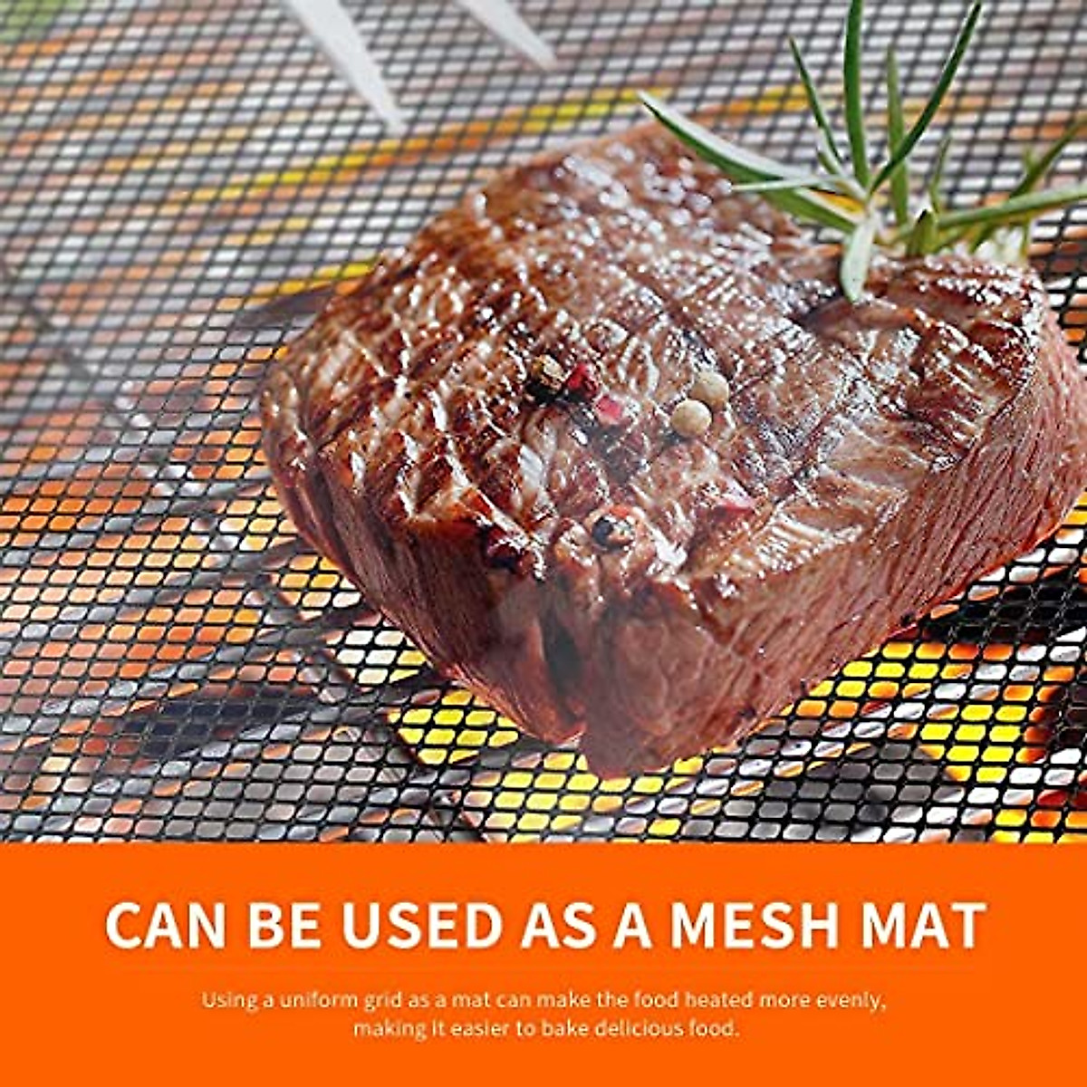 Tekfab 2 Pcs Barbecue Grill Mesh Bag, Non-Stick, Heat-Resistant, Reusable and Easy-to-Clean BBQ Net Bag for Outdoor Picnic Cooking and Barbecue - 8.7 x 10.6 Inches