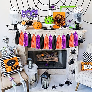 Pink Tassel Garland 20 Pcs, Tissue Paper Tassels Garland Banner for Party Birthday Wedding Decoration Baby Shower Table Decor Balloon Tails