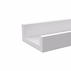Ballucci Floating Wall Shelves Set of 2, Picture Ledge Wooden Shelves for Nursery, Living Room, Bedroom, Bathroom, Kitchen, Office; 18 Inch - White