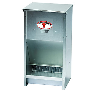 Little Giant® Large Steel Poultry Feeder | Galvanized High Capacity Poultry Feeder | 25 lbs