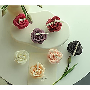 Rose Flower Shaped Scented Candle,160G Large Handmade Soy Wax Decorative Aroma Candle for Table Photo Prop,Prefect Gift for Meditation Stress Relief Mood Boosting Bath Yoga (Red)