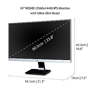 ViewSonic VX2478-SMHD 24 Inch 1440p IPS Widescreen LED Monitor with HDMI and DisplayPort