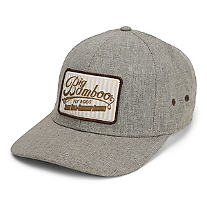 Big Bamboo Heathered Vintage Fly Fishing Patch Cap (Heathered Brown)