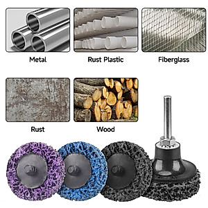 2''Paint Stripping Wheel, 31pcs Die Grinder Strip Disc for Drill,Roll Lock Disc Die Grinder Attachments for Remove Paint, Rust Welds, Oxidation(Mix Color)