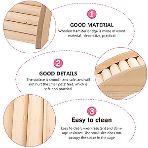 POPETPOP Climbing Toys Rabbit Toy Rat Bridge Toy Hamster Wood Bridge Rat Toys Hamster Climbing Bridge Chinchilla Bridge Chicken coop ramp Hamster Bridge Arch Bridge Ladder Wooden