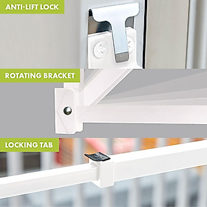 Ideal Security Sliding Patio Door Security Bar with Child-Proof Lock, Extendable, White (25.75-47.5 Inches)