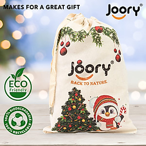 JOORY Natural Exfoliating Loofah Sponge, Egyption Body Scrubber (3 Pack), Biodegradable Shower luffa Pad
