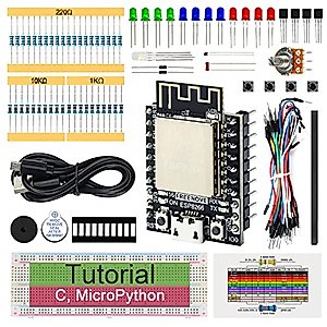 Freenove Basic Starter Kit for ESP8266 (Included) (Compatible with Arduino IDE), ESP-12S Onboard Wi-Fi, MicroPython C Code, 339-Page Detailed Tutorial, 140 Items, 50 Projects