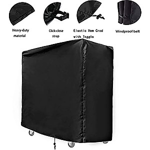 Bicherub Cooler Cart Cover 420D Waterproof Patio Rolling Deck Cooler Cover Fit for Most 80 QT Rolling Ice Chest 37 x 36 x 20in