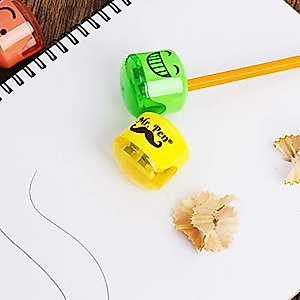 Mr. Pen- Pencil Sharpener, Smiley Sharpener 6 Pack, Pencil Sharpener Kids, Pencil Sharpener for Colored Pencils, Sharpener, Pencil Sharpeners, Pencil Sharpener Manual, Colored Pencil Sharpener