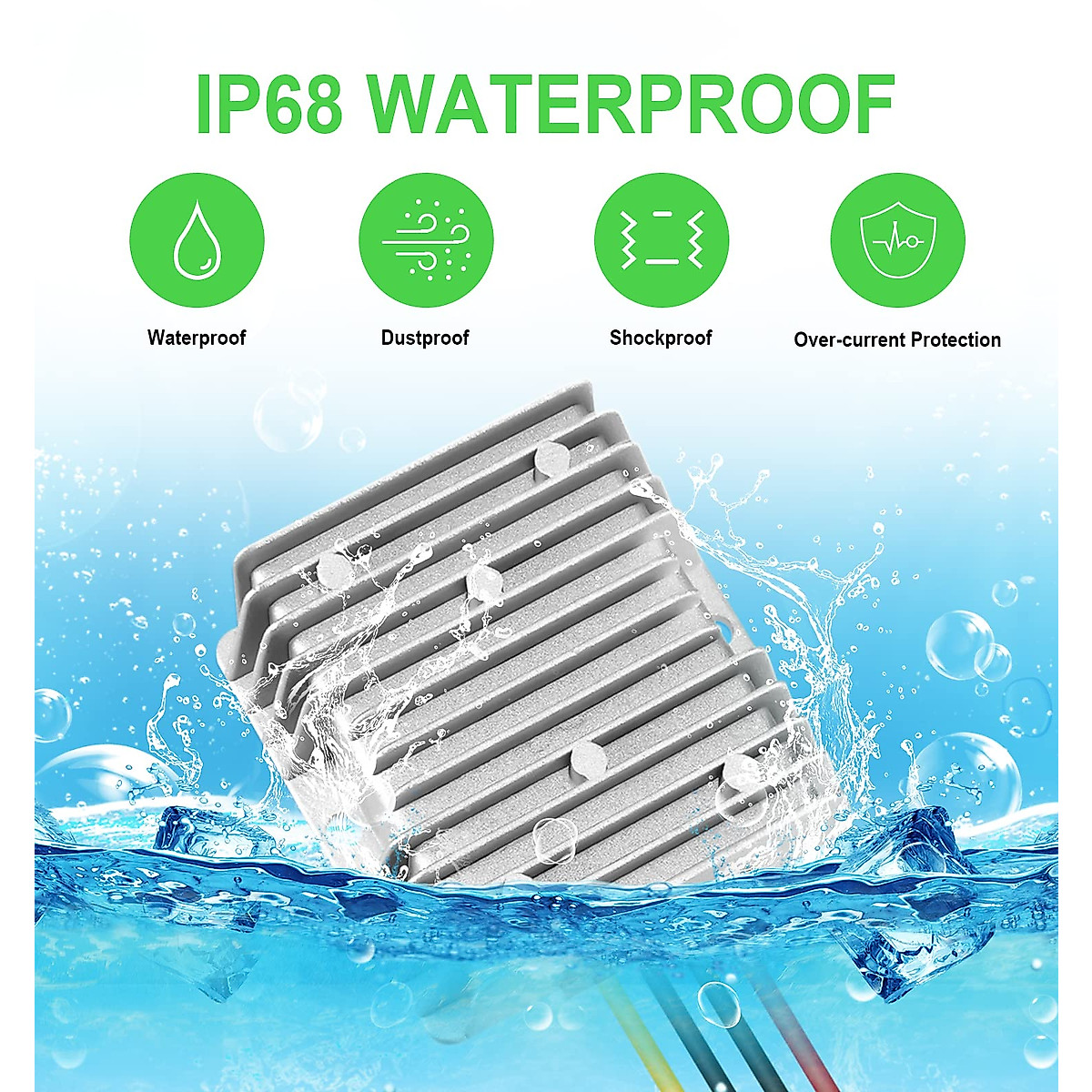 EAGWELL DC to DC Converter,36V 48V to 12V Step Down Converter Regulator 20A 240W Golf Cart Low Voltage Reducer Buck Transformer Waterproof