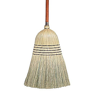 Wilen E504028, Janitor Corn Blend Broom with 1-1/8" Handle, 28# Size, 55-1/2" Length (Case of 6)