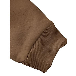 GORGLITTER Men's Vintage Graphic Print Crewneck Sweatshirt Long Sleeve Casual Streetwear Pullover Top Coffee Brown X-Large