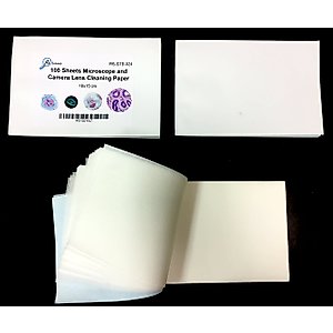 Rs' Science 300 Sheets Ultrasoft Microscope and Camera Lens Cleaning Paper - 3-Pack of 100-sheet booklets