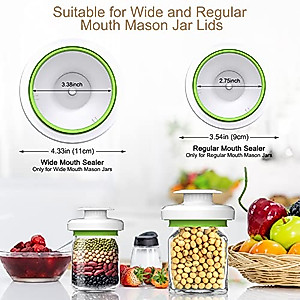 Mason Jar Vacuum Sealer, Jar Sealer and Accessory Hose for Foodsaver, Food Storage Vacuum Sealer Jar Attachment Kit with Lid Opener for Wide-Mouth & Regular-Mouth Mason Jar
