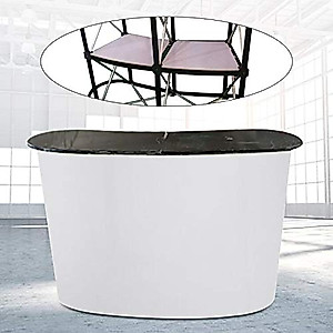 Portable Trade Show Table Pop Up Exhibition Stand Podium Counter Foldable Reception Table Shop Countertop Front Desk Detachable 130 * 40 * 90cm