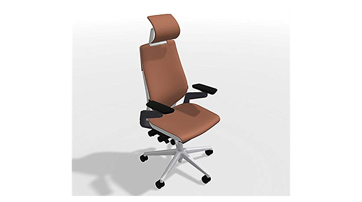 Steelcase Gesture Office Chair with Leather & Headrest | Ergonomic Comfort