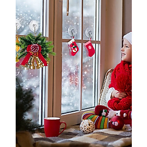 LUPYJI Suction Cup Hooks, Transparent PVC Removable Suction Cups for Glass Windows, Mirrors, Doors, Tiles (15 Pack)