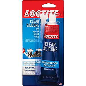 Prime-Line M 6258 Frameless Shower Door Bottom Seal – Stop Shower Leaks and Create a Water Barrier (3/8” x 36”, Clear Vinyl) & Loctite 908570 2.7 oz Tub Clear Silicone Waterproof Sealant, Single Tube