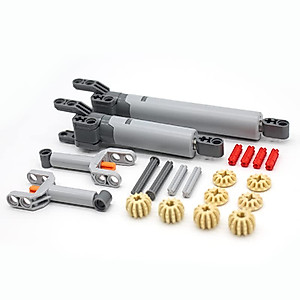 KonHaovF 22PCS Hydraulic Pump Kit for Technic Parts Compatible with Mainstream Technic Parts, Technic Hydraulic Kit Gear and Axle Set for Technic Building Blocks Model