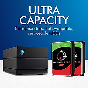 LaCie 2big RAID 16TB External Hard Drive Desktop HDD – USB-C, 7200 RPM Enterprise Class Drives, for Mac and PC Desktop, Rescue Services (STHJ16000800)