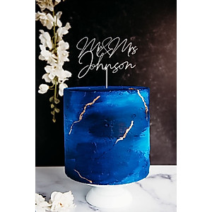 Wedding Custom Personalized Acrylic Wood Cake Topper, Hexagon, Geometric Cake Topper, Birthday Topper, Rustic Elegant Classic Cake Toppers