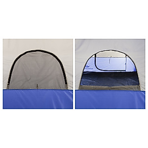 6 Person Camping Tent - Water-Resistant Family Tent for Camping with Removable Rain Fly, Storage Pocket, and Carrying Bag by Wakeman Outdoors (Blue)