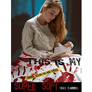 InnoBeta True Crime Gifts, True Crime Blanket, Crime Lovers Gifts, This is My True Crime Watching Blanket, Gift for True Crime Lovers, Crime Scene Lovers, Women, Men, Throw Flannel Blanket 50"x65"