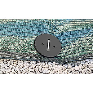 AAGUT 100 Pack Landscape Staples with Gasket Washer Caps, 6 Inch Vapor Barrier Stakes, Metal Garden Stakes Landscape Fabric Staples for Gardening Landscaping, Sod Fence Yard Lawn Ground Weed Mat Pins