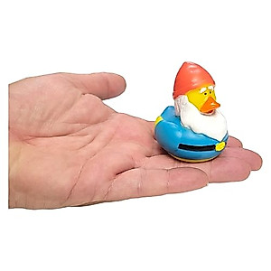 Cool Winter Holiday Christmas Rubber Ducks (2") Standard Size. (12 Pack) Cute Duck Bath Tub Pool Toys. (Gnome Rubber Ducks)