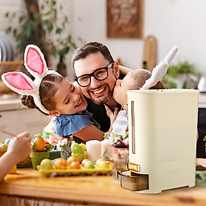 Teenyyou 30 Lbs Airtight Rice Dispenser Sealed Large Rice Container with Cup Moisture Proof Cereal Dispenser Grain Dispenser Storage Container for Pantry Baking Cooking Kitchen Restaurants