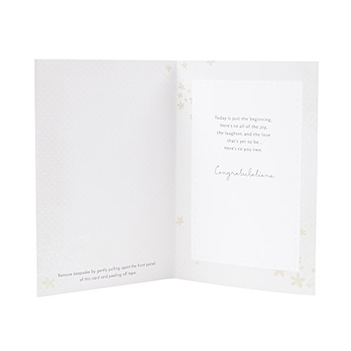 Hallmark Wedding Card (Removable Keepsake Wooden Heart Ornament)