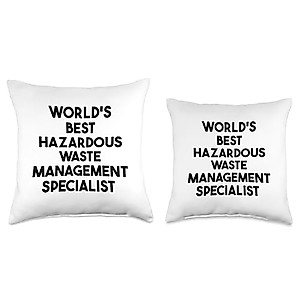 World's Best Hazardous Waste Management Specialist Throw Pillow