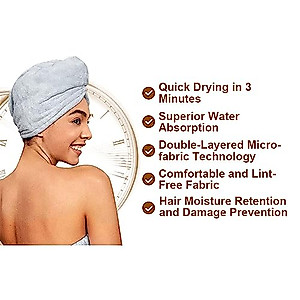 RJDJ Beautidry Hair Drying Towel, Microfiber Hair Towel Wrap for Curly Hair, Towel Turban for Wet Hair, Hair Turbans for Wet Hair, Anti Frizz Head Towels Wrap (Pink+Apricot)