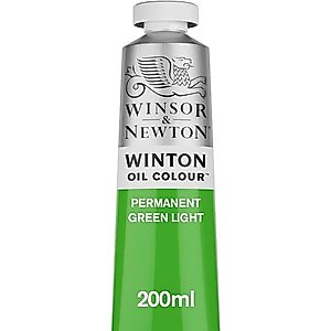 Winsor & Newton Winton Oil Color, 200ml (6.75-oz) Tube, Permanent Green Light