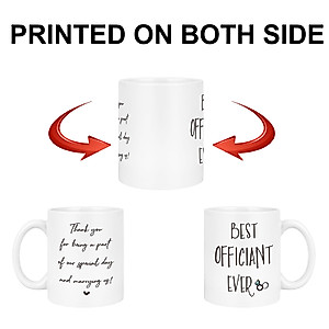 Cabtnca Officiant Gift, Wedding Officiant Gift, Best Officiant Ever, Wedding Officiant Coffee Mug, Officiant Cup, Thank You Gifts for Wedding Officiant, 11Oz