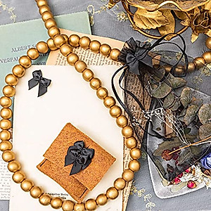 350 Pack Mini Satin Small Bows for Crafts, DIY Projects, Art Supplies, Gift Wrap, Scrapbooking, Black (1.5 in)